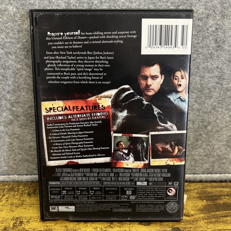 Shutter Unrated (DVD, 2008) Horror Halloween Movie | eBay UK