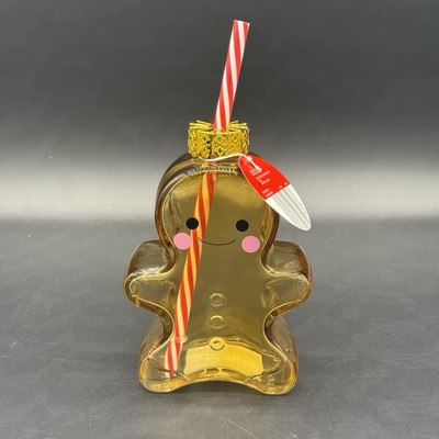 Aldi Gingerbread Man Ornament Sipper Cup Glass Christmas Holiday Viral ...