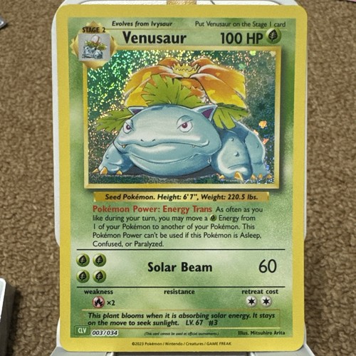 Pokemon Card - Venusaur CLV 003/034 Pokemon TCG Classic Collection Holo ...