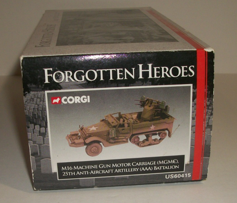 Corgi #US60415 Forgotten Heroes, M16 Machine Gun Motor Carriage 1:50 ...