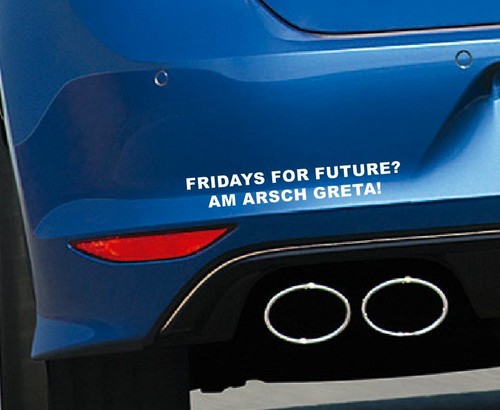 Aufkleber "Fridays for future? AM ARSCH GRETA!" Autoaufkleber Tuning ...
