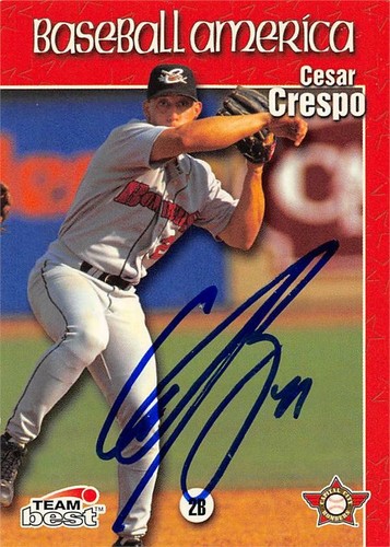 Cesar Crespo autographed baseball card 1999 Team Best America Rookie ...