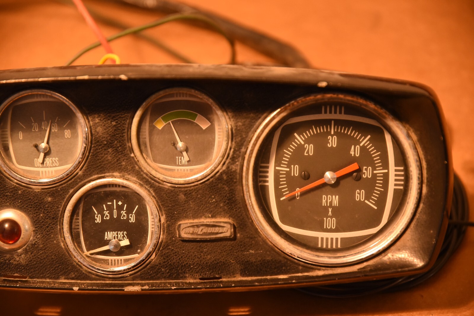 Vintage Mercruiser gauge cluster and Tach oil amp tmp. Boat/Rat Rod ...