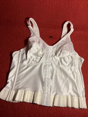 Plusform 38D bra corset shape wear white | eBay