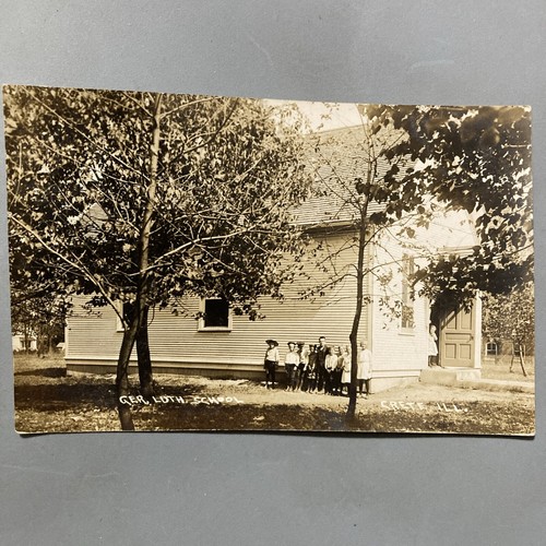 Crete IL View German Lutheran School RPPC Illinois Postcard Young ...