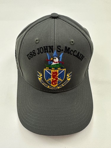 The Corps USS John S. McCain DDG 56 VBSS Logo Gray Baseball Cap Hat One ...