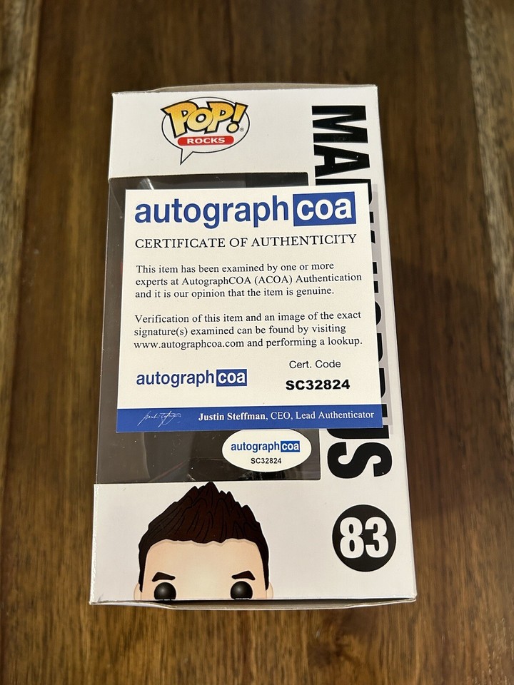 Mark Hoppus ‘Blink 182’ Band Signed Autograph Funko Pop ACOA Guitarist ...