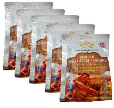 5 packets Tok Ma Chicken & Meat Curry Powder 25g - FREE SHIPPING | eBay
