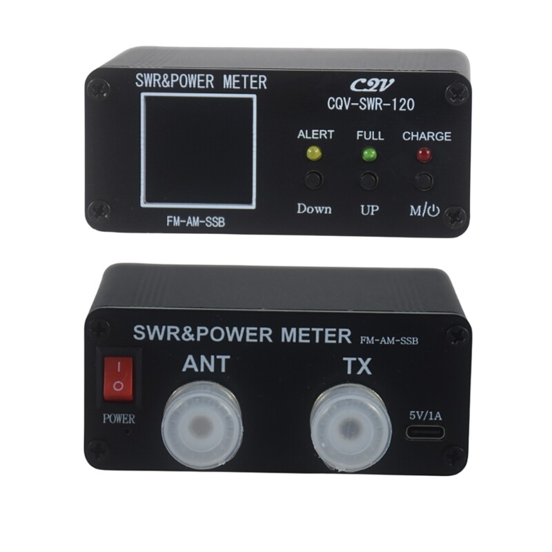 SWR Power Meter 1.8MHz‑54MHz Frequency Standing Ratio Meter 0.5W‑120W ...