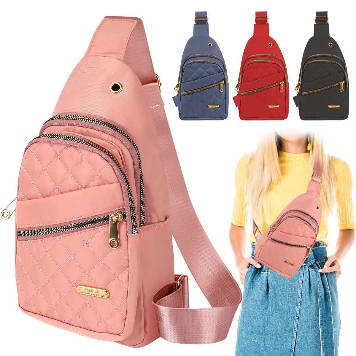 Womens Waterproof Cross Body Bag Ladies Handbag Shoulder Bag Purse ...