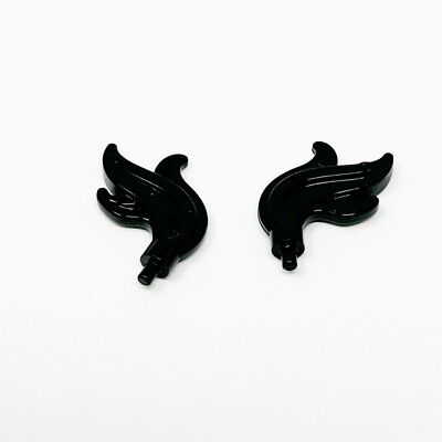 64647 LEGO Castle Knight Plume Feather Triple Compact Flame BLACK (2 ...