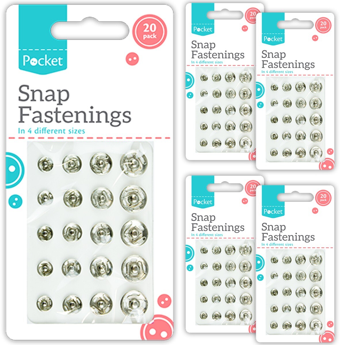 100x HEAVY DUTY PRESS BUTTONS Small-Large Silver Metal Poppers Studs ...