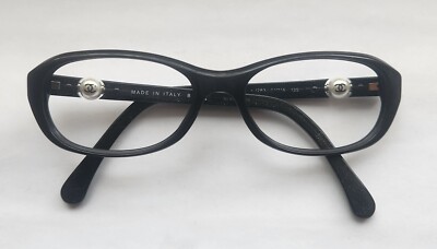 Authentic Chanel 3224-H c. 1283 Black Sparkle Glasses Frames Italy 51 ...