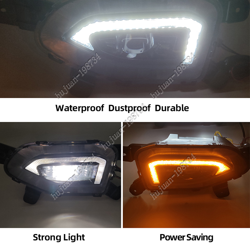 For 2018-2021 Hyundai Kona LED Daytime Running Light DRL Fog Lamp Turn ...