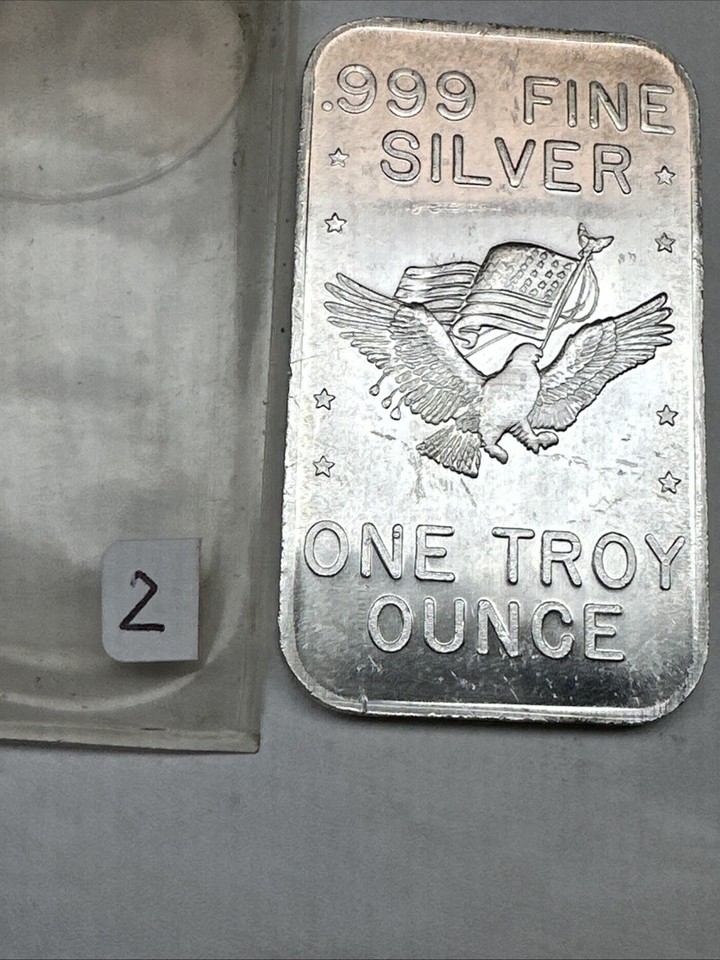 1981 U.S. Assay Office Strategic Stockpile Silver 0.999 Fine Silver Bar ...