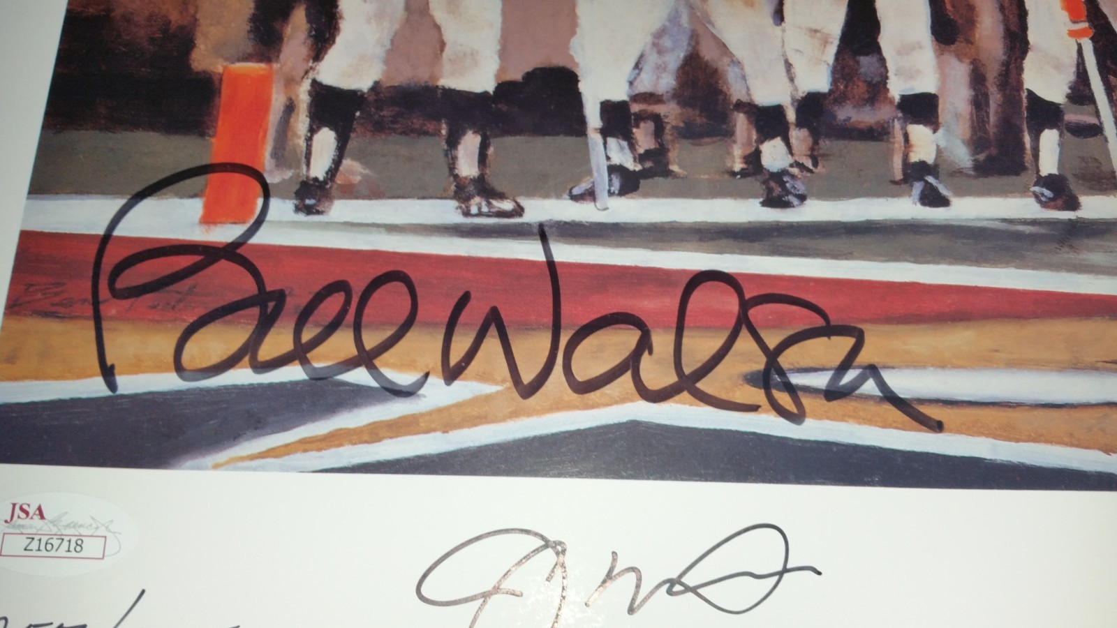 Bill Walsh Joe Montana & Danny Bunz signed The Stop Litho by Ben Teeter ...