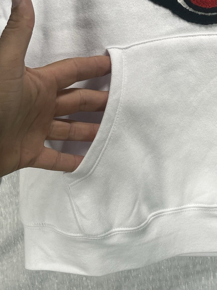 Disney Mickey Mouse Hoodie Womens M Pullover Embroidered Face Graphic ...