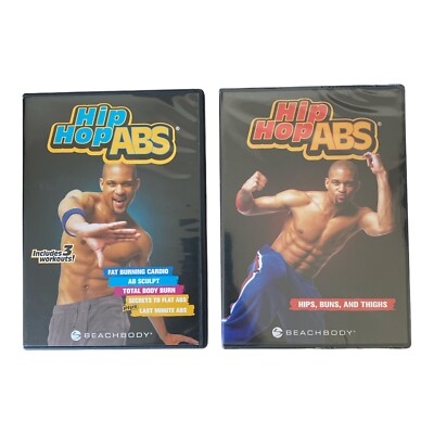 BEACHBODY SHAUN T Hip Hop Abs Set of 2 DVDs Workout Fitness Exercise ...