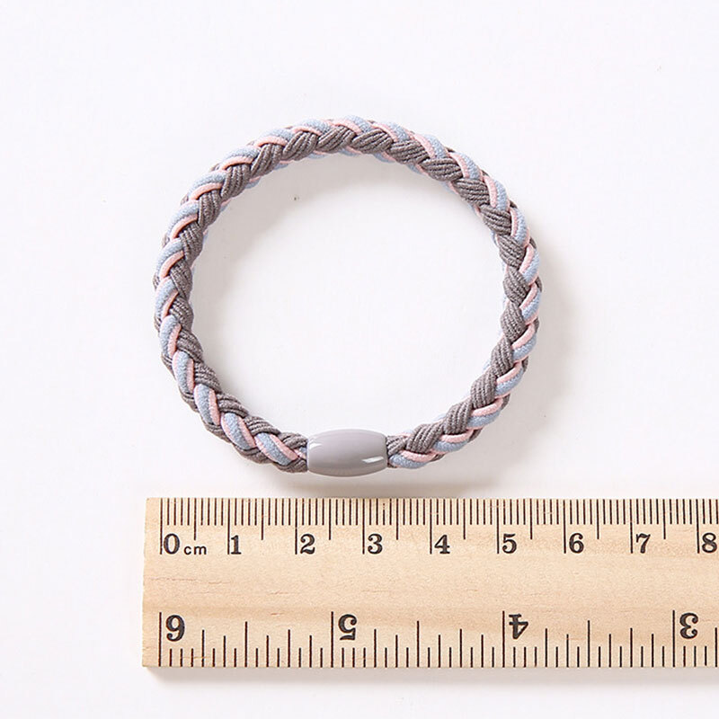 Bands Weave Hair Rubber Hair Rope Braid Elastic Two-Color Hair Ring ...