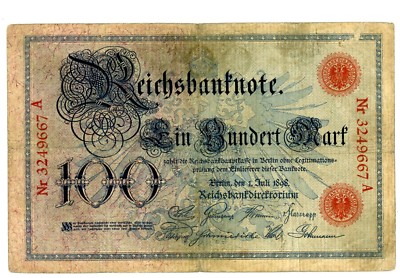 Germany … P-20a … 100 Mark … 1898 … *F* | eBay