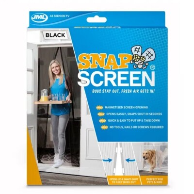 JML Snap Screen Magnetised Mesh Door Curtain: Bugs Out, Fresh Air In ...