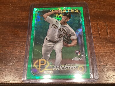 2024 Topps Chrome Green Refractor RC Quinn Priester 02/99 | eBay