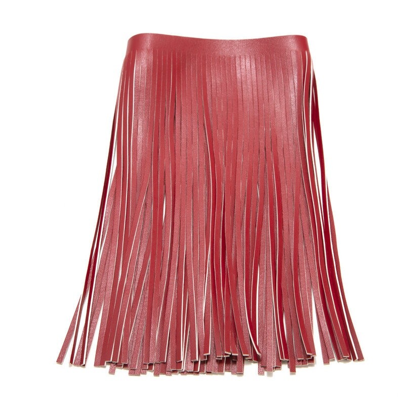 1M Double-sided Faux Leather Tassel Fringe Trim DIY Blossom Edging Bag ...
