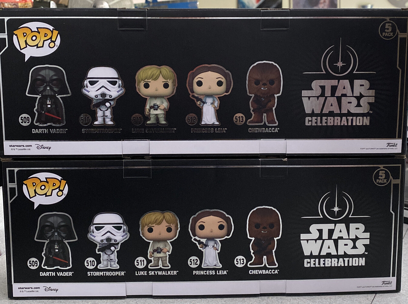 Star Wars Celebration Exclusive Funko Pop 5 Pack - 2022 Galactic ...