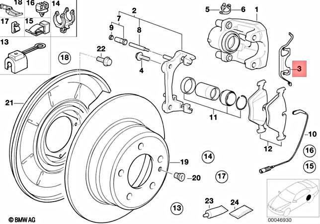 Genuine Rear Anti Rattle Spring Clip BMW M3 M5 X1 Z1 Z3 Z4 Coupe ...