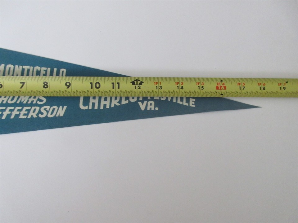 Vintage Felt Pennant Historical Rare 1950s Monticello Charlottesville ...