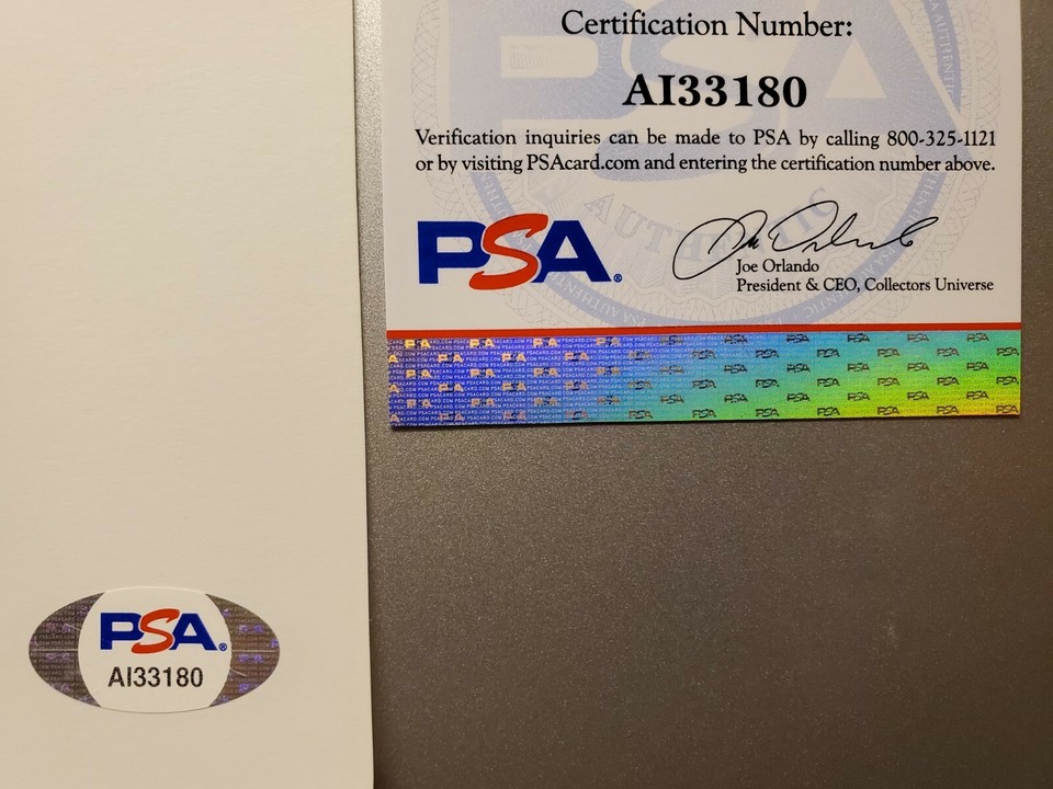 JIM DAVIS AUTO Signed Autographed 4.5 x 6 Card Garfield Cartoonist PSA ...