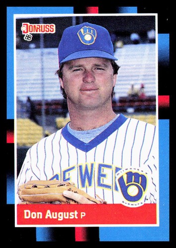 1988 Donruss 602 Don August Milwaukee Brewers Baseball Card | eBay