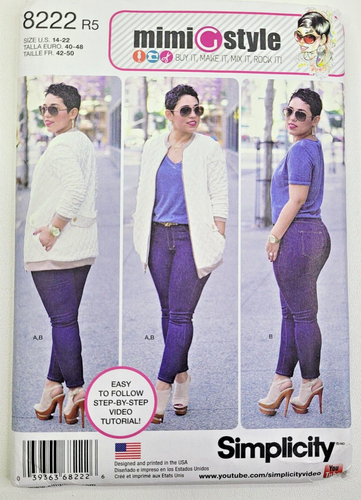Simplicity Sew Pattern 8222 Mimi G Misses Knit Jacket & Stretch Jeans ...