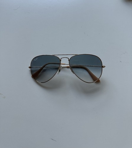 Ray Ban Aviator Large Sunglasses RB3025 001/3F Gold Blue Gradient 55mm | eBay