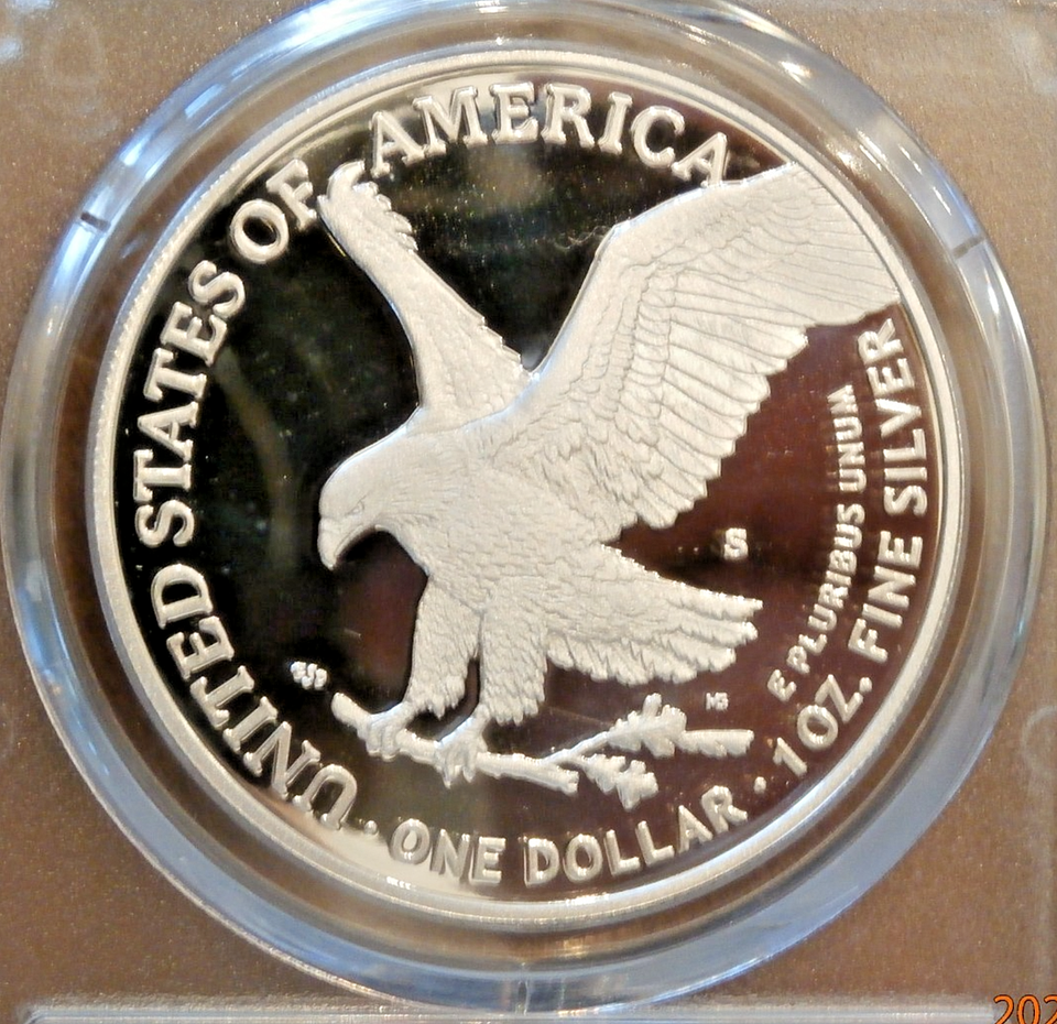 2022-S PCGS PR70 DCAM SILVER EAGLE FIRST STRIKE FLAG LABEL | eBay