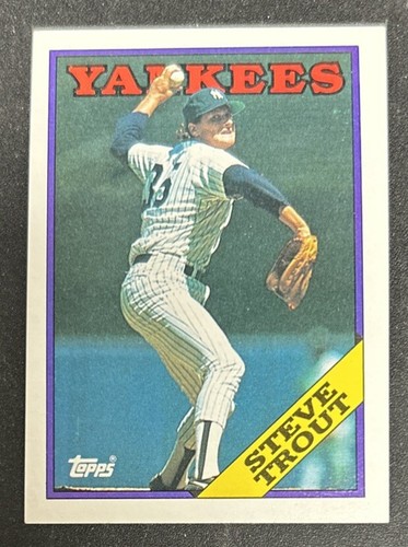 1988 Topps Steve Trout Baseball Card #584 Yankees Pitcher VG O/C | eBay