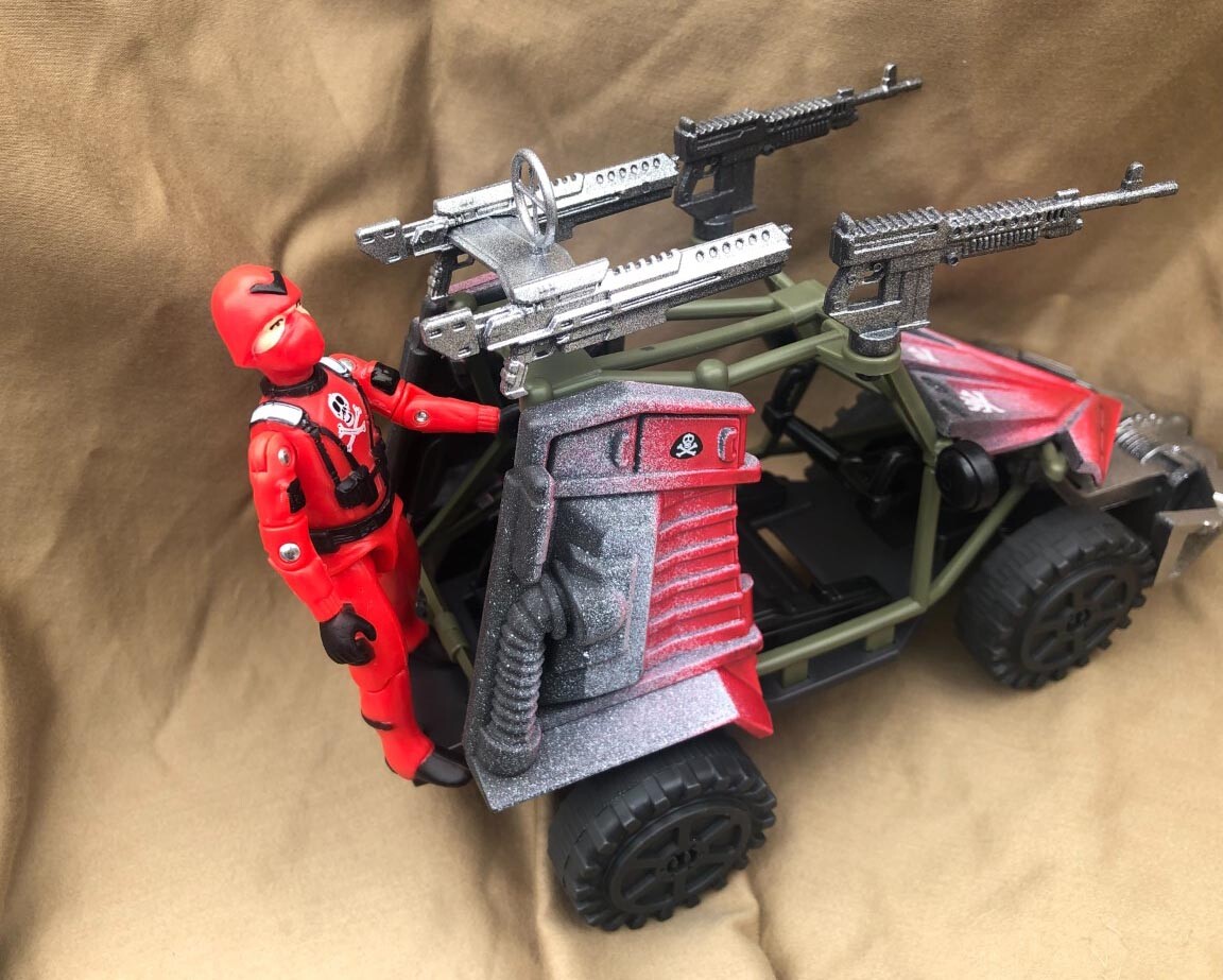 Custom 3.75 Attack ATV great for black major RED SHADOWS action force ...