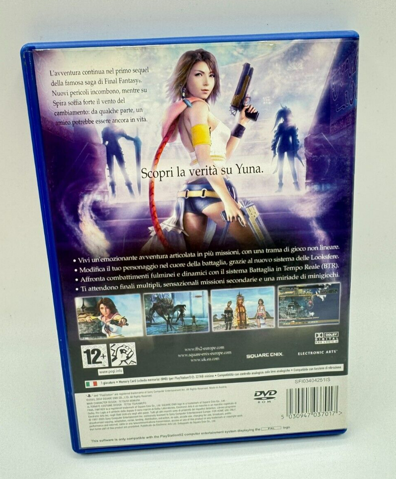 Final Fantasy X-2 PS2 Sony PLAYSTATION 2 Pal Eng Game Uses Italian ...