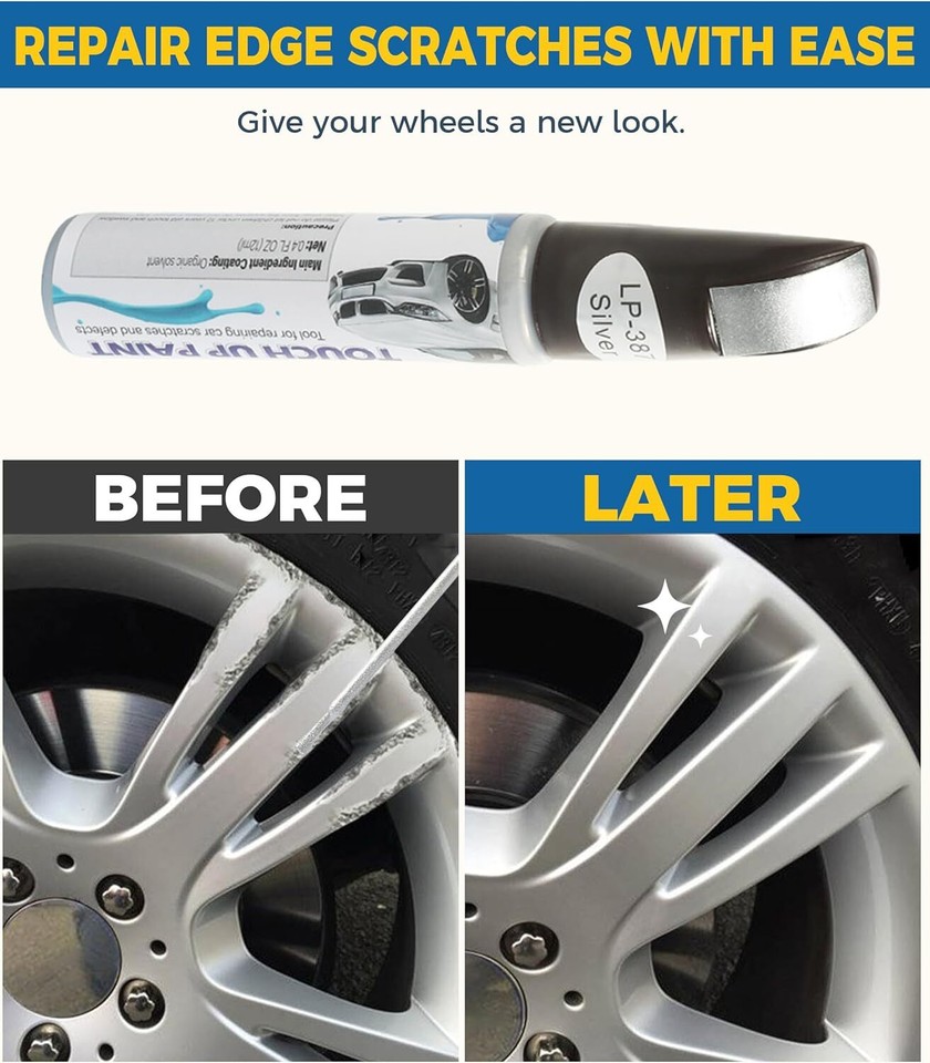 Rim Touch Up Paint, Wheel Scratch Repair Touch Up Paint Pen,(Silver) | eBay