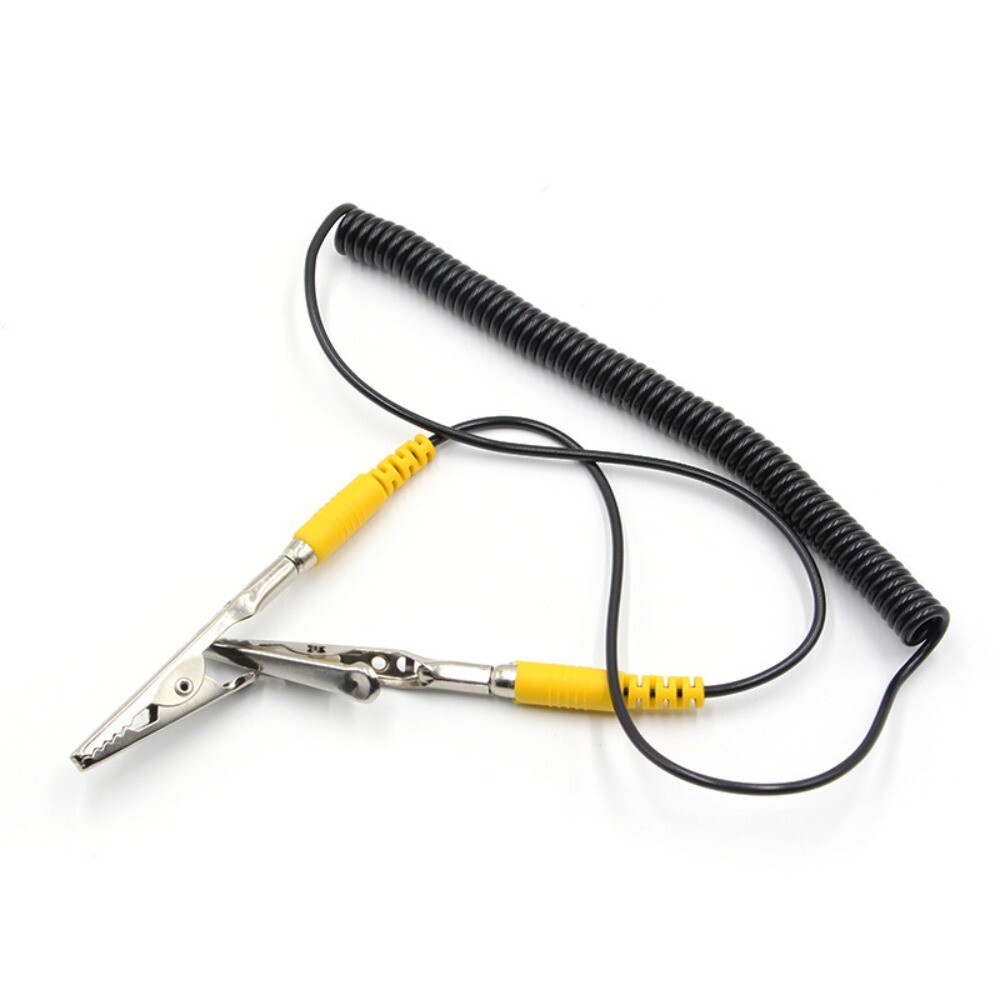 PU,Metal Anti-Static ESD Grounding Cable 2mm with Double Alligator Clip ...