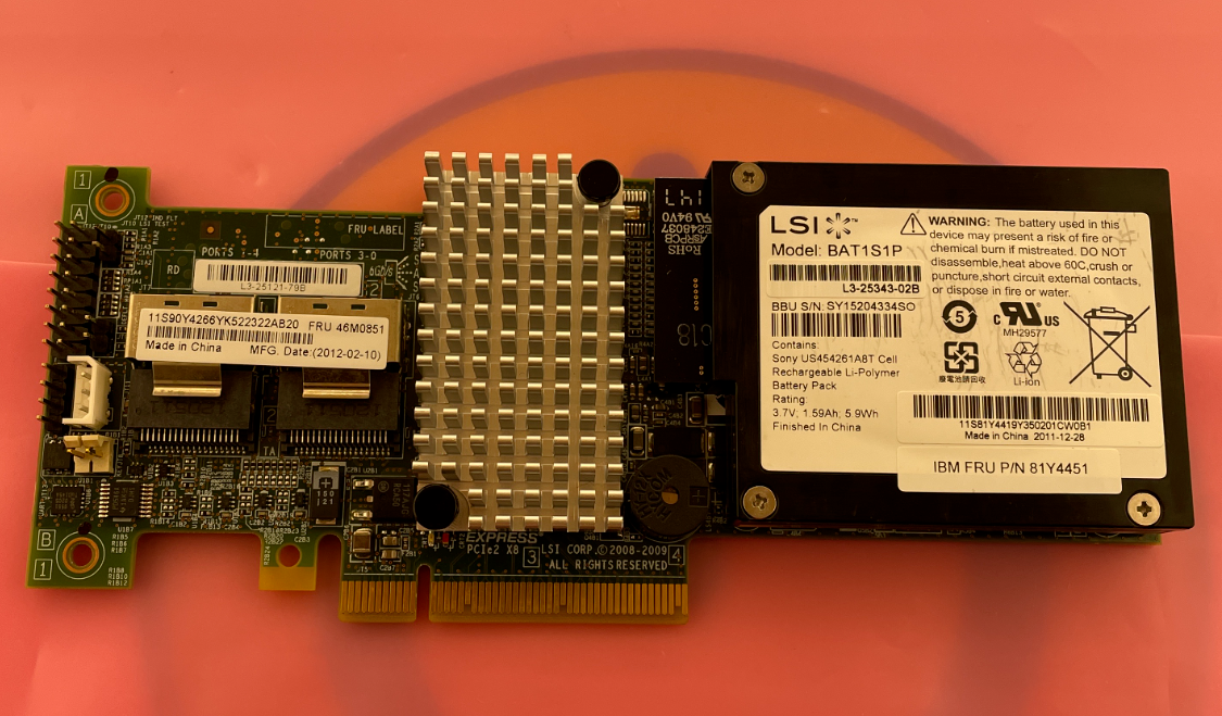 IBM 46M0851 M5015 ServerAID SAS/SATA- No Bracket With Battery | eBay