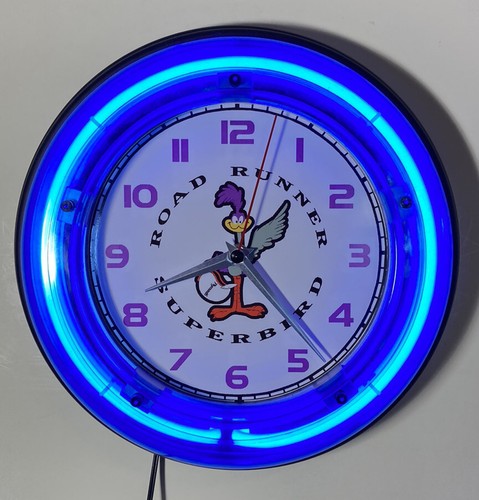 Plymouth Road Runner neon clock | eBay