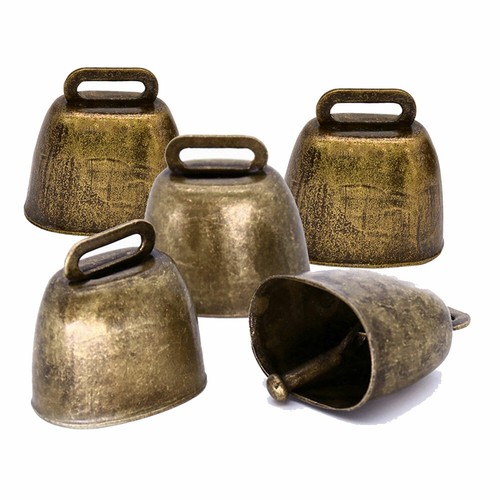 5PCS Japanese Temple Antique Tibetan Buddhist Copper Bronze Small Bells ...