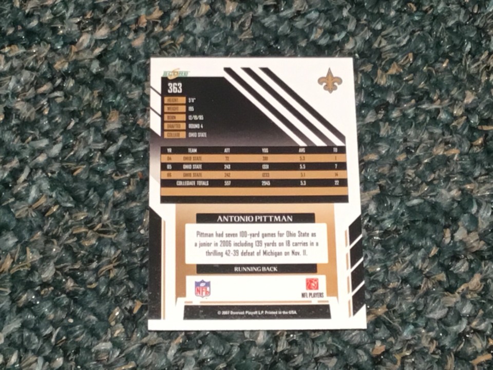 Antonio Pittman 2007 Score Rookie Card | eBay