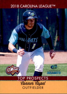 2018 Carolina League Prospects Choice #13 Conner Capel Katy Texas ...