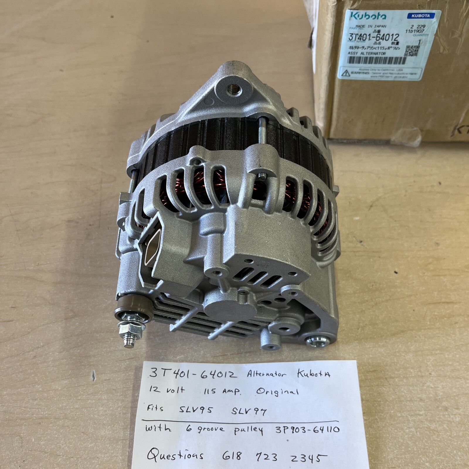 SVL95 Kubota Alternator 3T401-64012 SVL97 for sale online | eBay