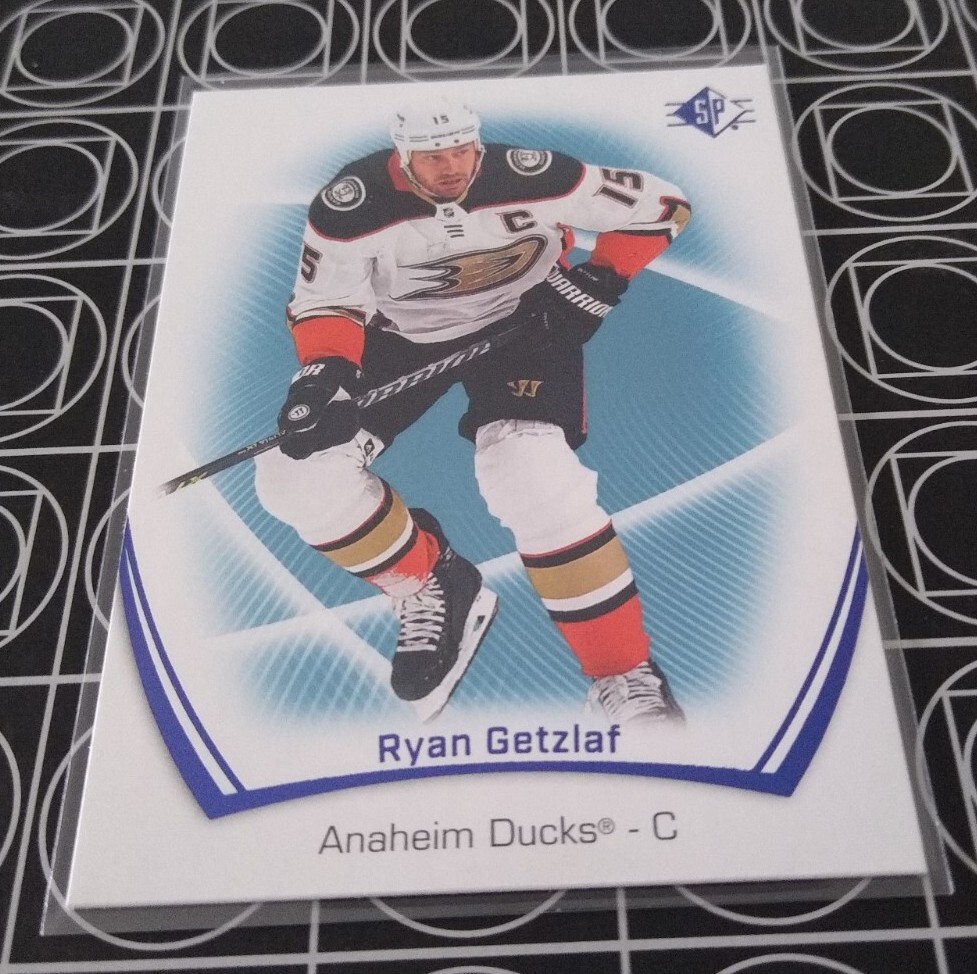 RYAN GETZLAF ANAHEIM DUCKS 2021-22 UPPER DECK SP BLUE VARIATION CARD ...