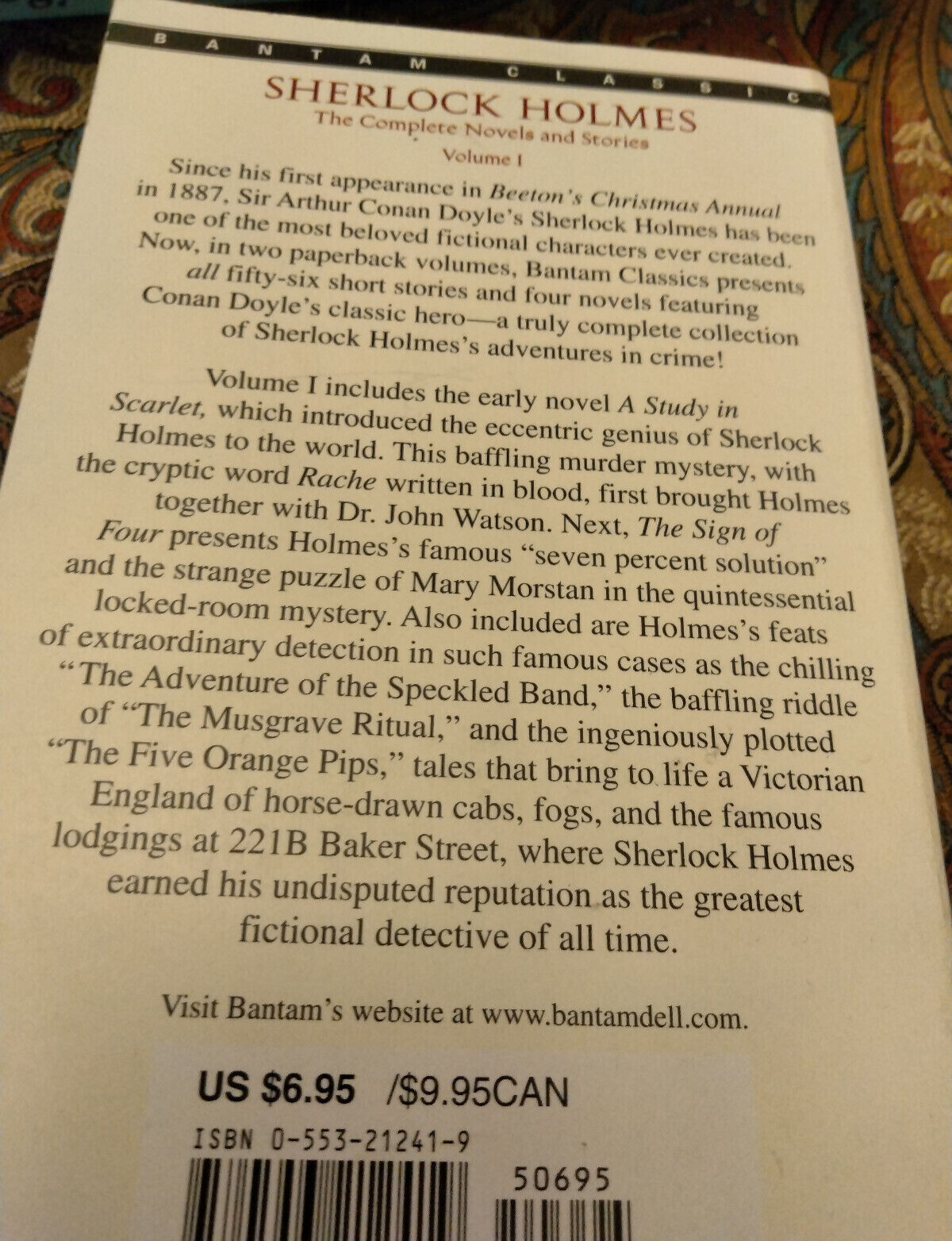 Bantam Classics Series: The Complete Sherlock Holmes, Volume I. 752 ...