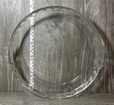 Vintage PYREX 229 Clear Glass Deep Dish Pie Plate Pan Fluted Edge (SM ...