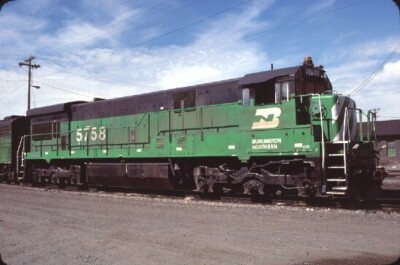 BN 5758 U33C AUBURN WA (BURLINGTON NORTHERN) ORIGINAL SLIDE 07-07-79 ...